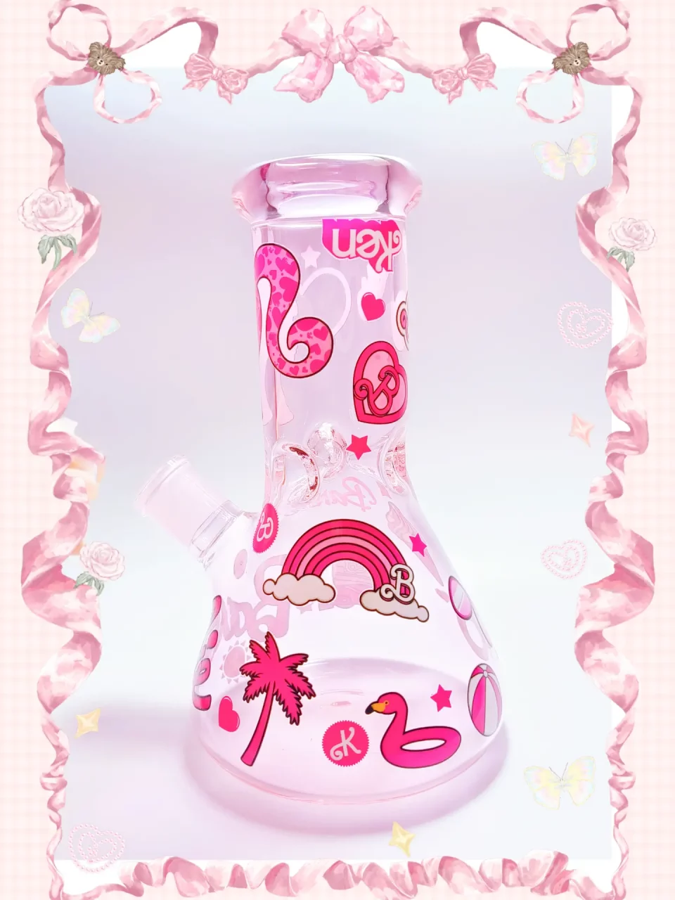 Active & Adorabl Barbiecore Bliss Glass Bong - Girl Stash