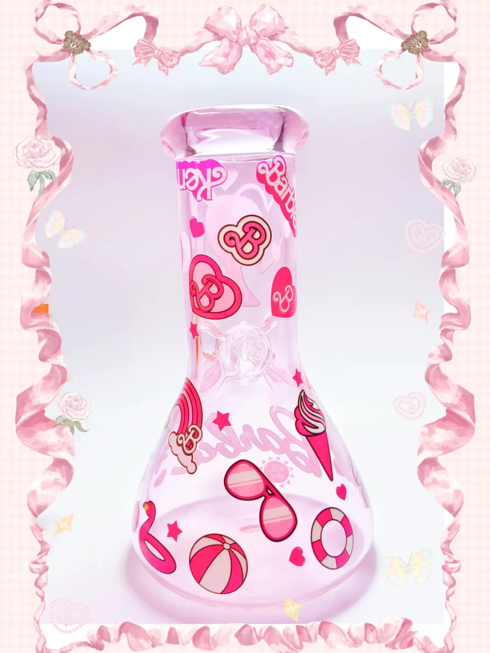 Active & Adorabl Barbiecore Bliss Glass Bong - Girl Stash