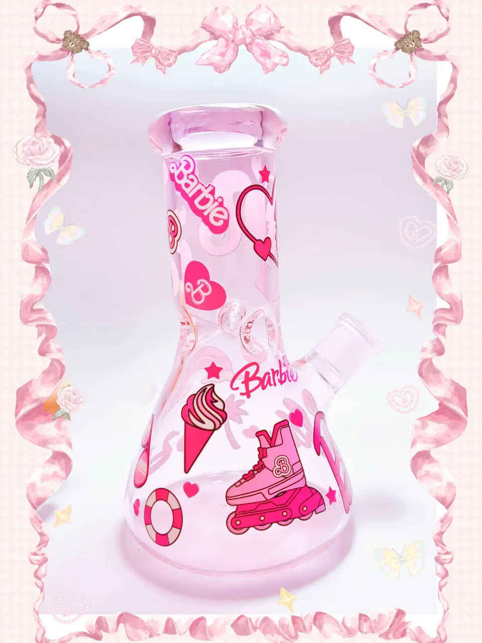 Active & Adorabl Barbiecore Bliss Glass Bong - Girl Stash