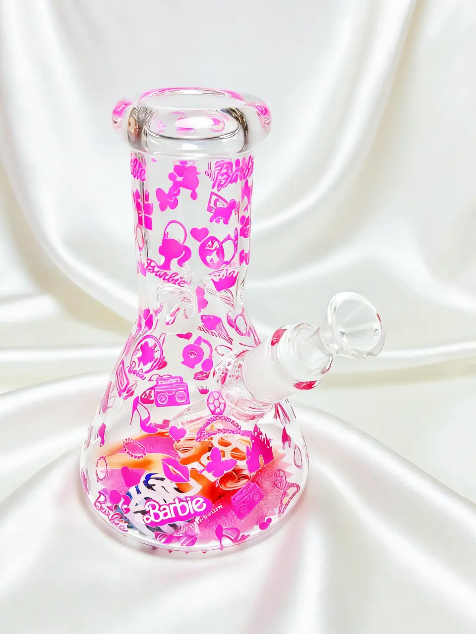 Barbie Pink Fashion Collab Beaker Glass Bong | Dream Sparkle - Girl Stash