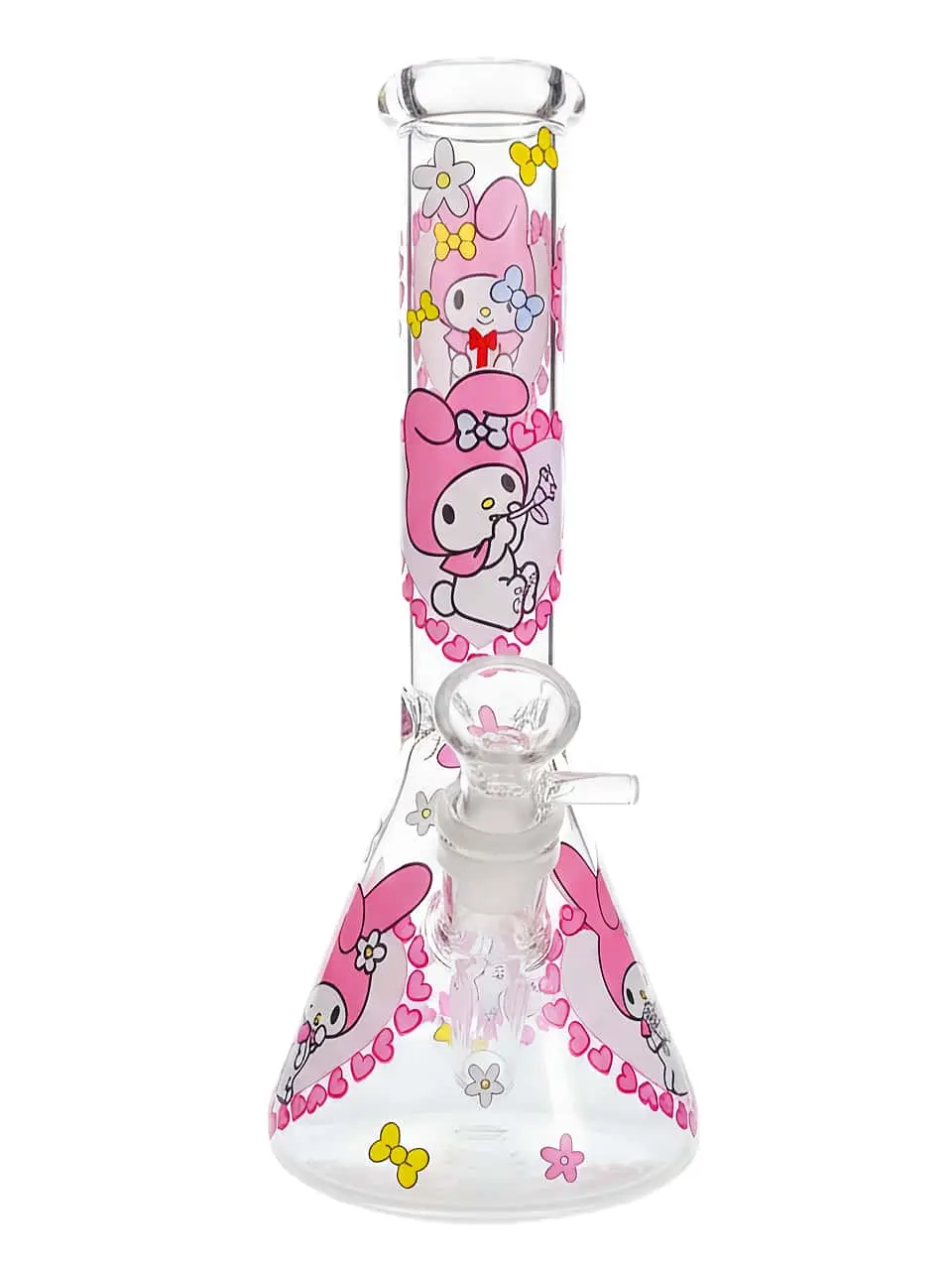 Cherry Pink Melody Beaker Glass Bong | Soft Anime Girl Vibes - Girl Stash