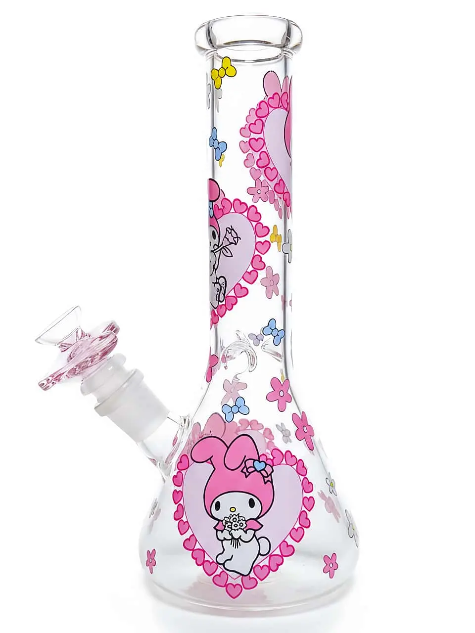 Cherry Pink Melody Beaker Glass Bong | Soft Anime Girl Vibes - Girl Stash