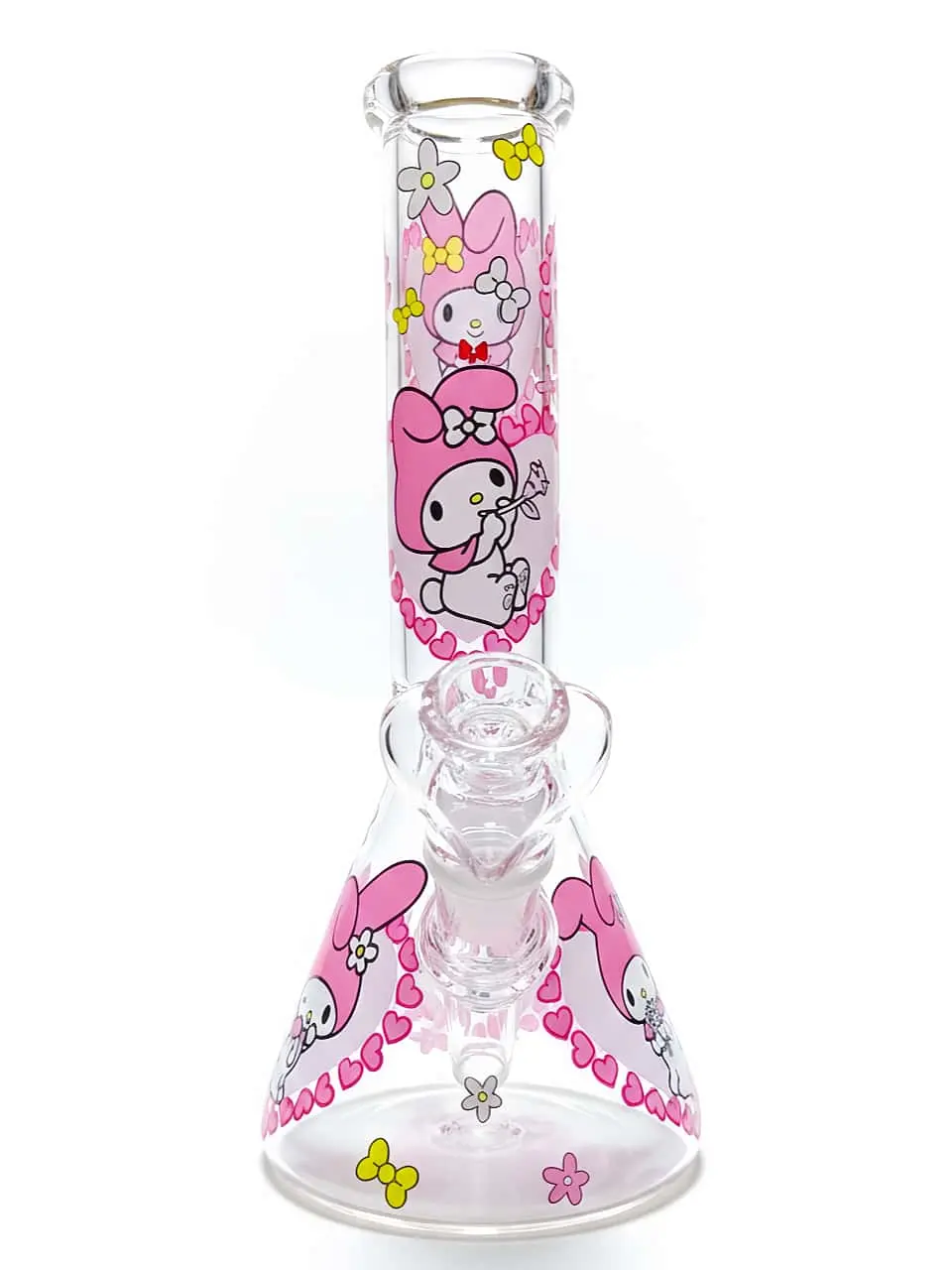 Cherry Pink Melody Beaker Glass Bong | Soft Anime Girl Vibes - Girl Stash