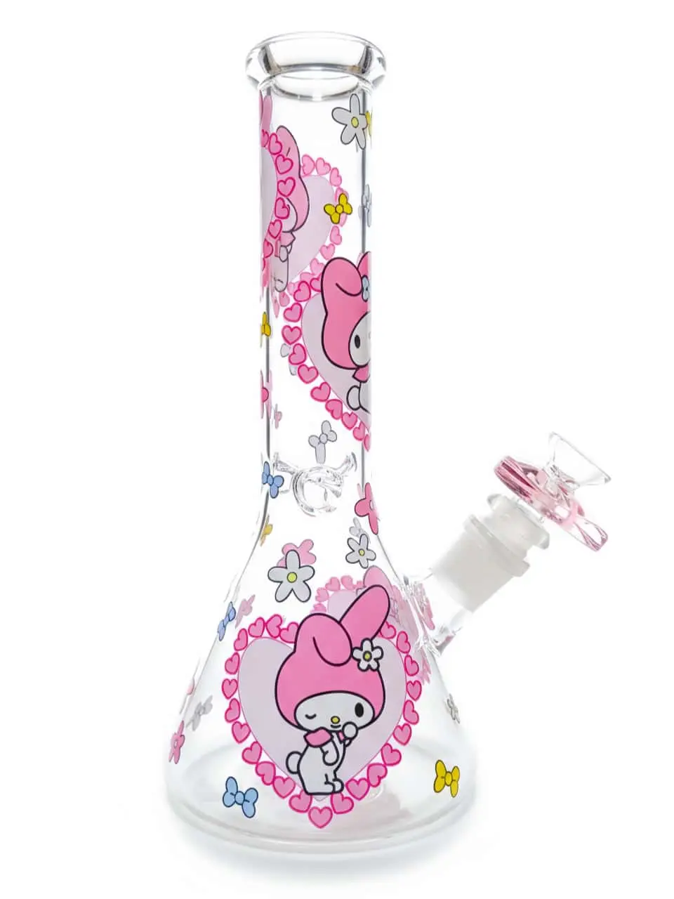 Cherry Pink Melody Beaker Glass Bong | Soft Anime Girl Vibes - Girl Stash
