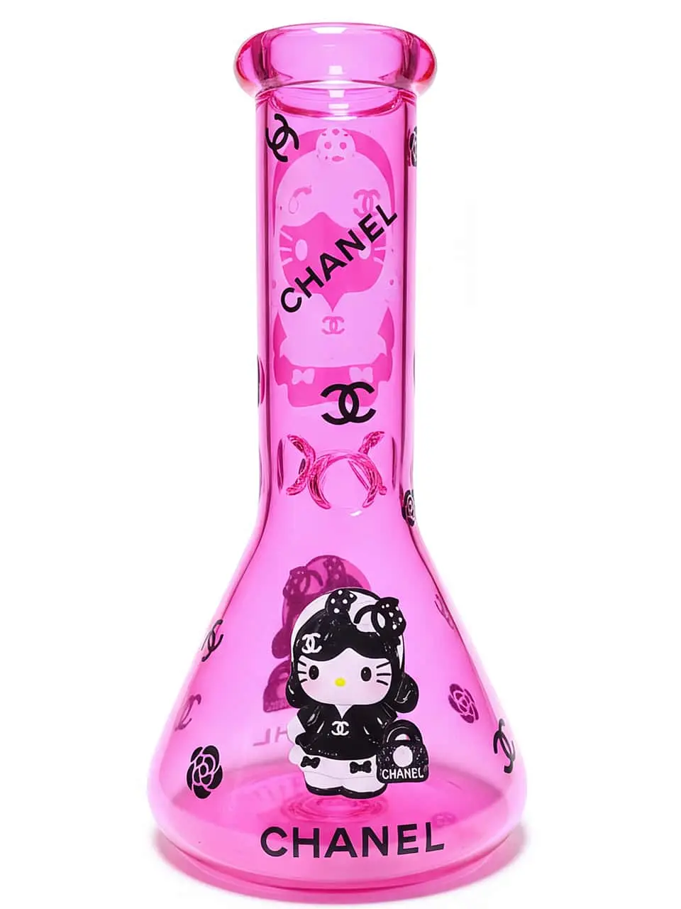 Neon Hepburn Hello Kitty Beaker Glass Bong | Chanel Girl Luxe - Girl Stash