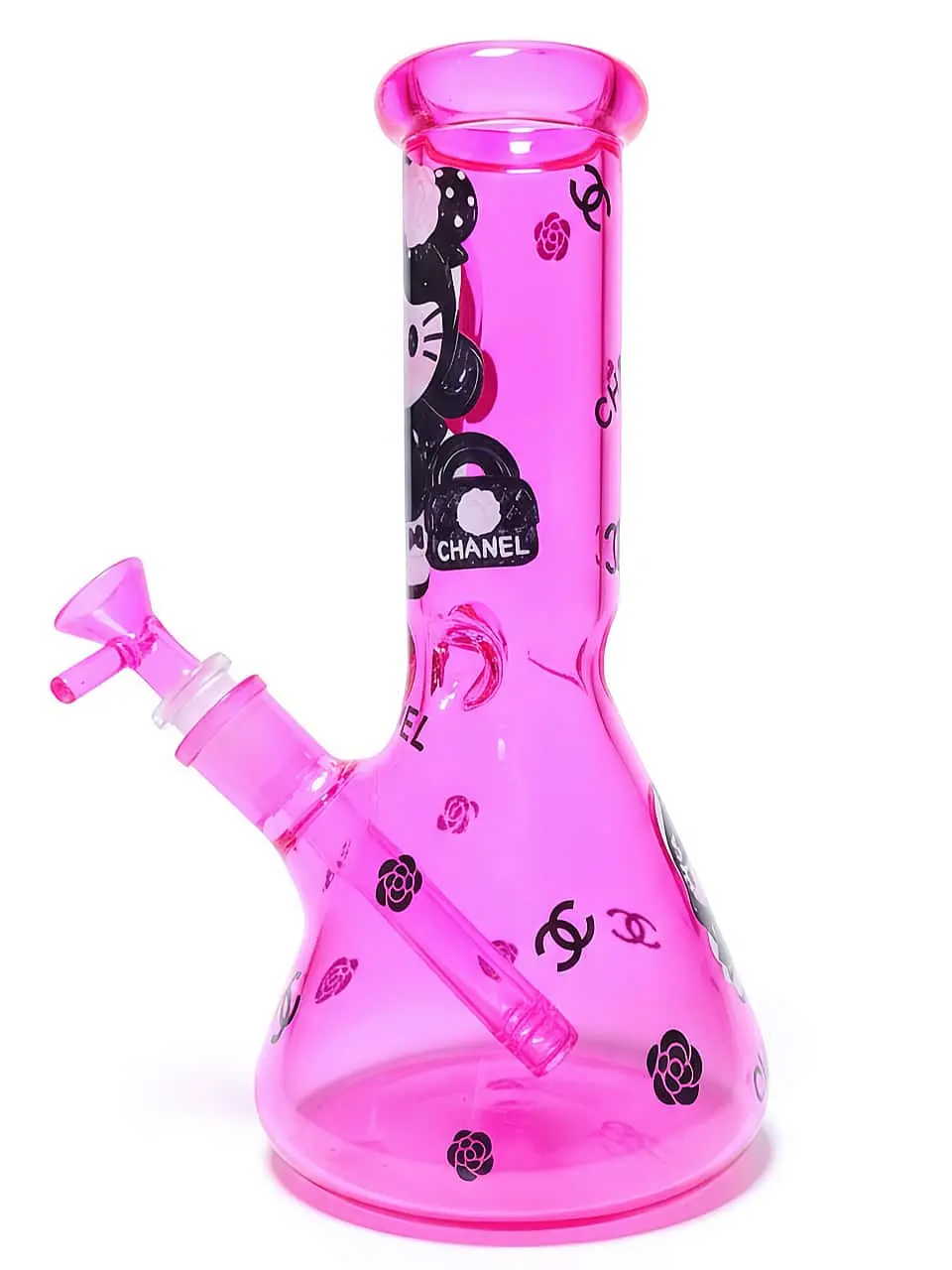 Neon Hepburn Hello Kitty Beaker Glass Bong | Chanel Girl Luxe - Girl Stash