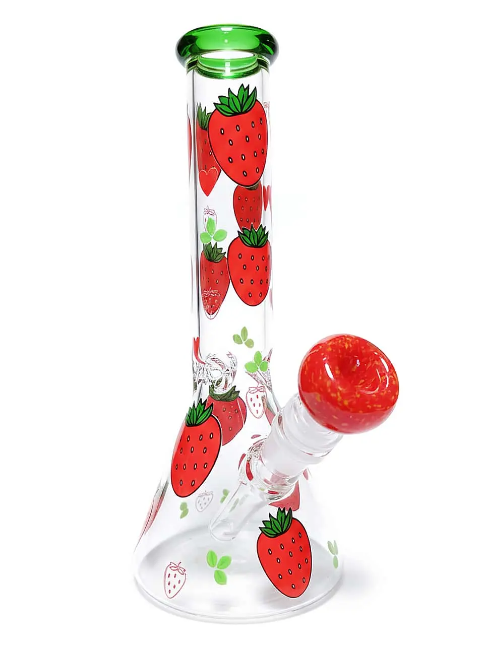 Strawberry Beaker Glass Bong | Fresh Summer Garden - Girl Stash
